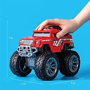 Madzee Monster Truck Toy for Kids - Toy Monster Truck for Boys and Girls - Flashing Light and Realistic Sounds for All Ages - Perfect Toddler Gift Birthday Party, Christmas