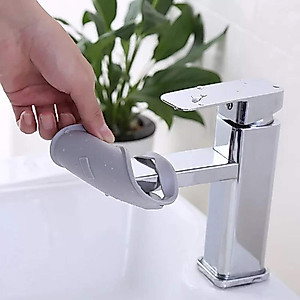 Faucet Extender - Sink Handle Extender, Safe Fun Bathroom Hand-Washing Solution for Babies, Toddlers, Kids, Teach Your Kids Good Sanitation Habits(Grey)