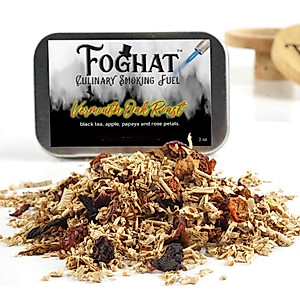 Foghat Cocktail Smoker Wood Chips - 4oz Vermouth Oak Roast Shavings for Smoker, Whiskey & Drink Infuser Kit - Culinary Wood Smoking Chips for Hand Held Food Smoke Gun & Bourbon Drink Glass Smoker
