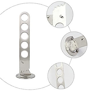 ULTECHNOVO 2pcs Saver Organizer Holes Size Clothing Steel and Adjustable Holder Swing Space Laundry Collapsible Hooks Mounted Rod Folding Multiple Mount Clo with S Clothes for Wall- Mounted