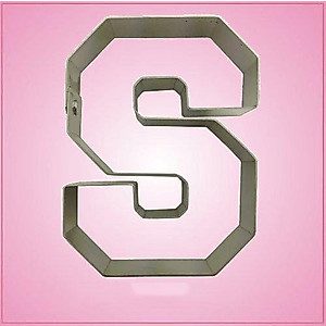 Varsity Letter S Cookie Cutter 4.25 Inch (Metal) aluminum