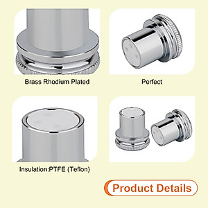 Monosaudio XLR Female Plugs 2Pcs XLR Dust Caps XLR Shorting Plugs Shileding Caps Noise Stopper Dust Proof Protectors XLR Connector Covers for Audio,Speakers, Subwoofers,Amplifier(Rhodium Plated)