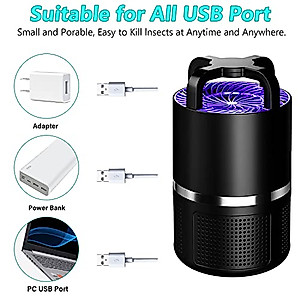 Bug Zapper, Indoor Insect Trap with UV Light, Strong Sunction and Sticky Boards Fruit Fly Traps for Fruit Flies, Mosquito, Gants in Kitchen & Home