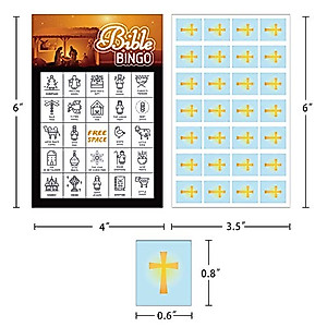 FaCraft Bible Bingo Game for Kids Adults 26 Players Christian Nativity Bingo Cards Bible Activities Games for Vacation Bible School Christian Sunday Church Family Open Day Party Supplies
