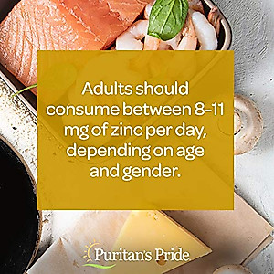 Puritan's Pride Zinc 25 Mg to Support Immune System Health Tablets, White, 100 Count