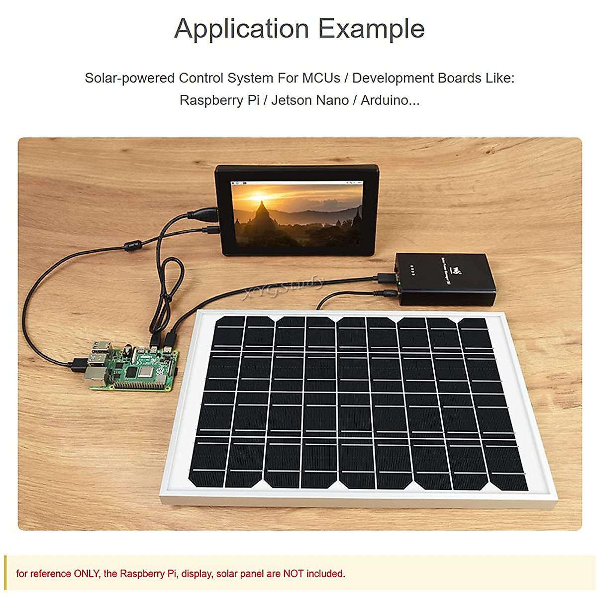 XYGStudy Solar Power Manager Embedded Rechargeable 10000mAh Li-Po Battery Supports 6V~24V Solar Panels with Multi Protection Circuits