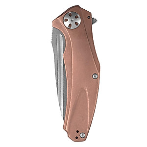 Kershaw Natrix Copper XL Folding Pocket Knife, 3.7-Inch Blade with Manual Opening, Sub Frame Lock (7008CU)