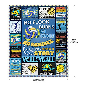 Volleyball Gifts For Teen Girls, Volleyball Gifts, Volleyball Stuff, Volleyball Blanket, Volleyball Gifts Things For Teen Girls Team Coach, Gifts For Volleyball Lovers 60" x 50", Volleyball Gifts