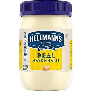Hellmann's Real Mayonnaise Real Mayo For a Creamy Sandwich Spread or Condiment Gluten Free, Made With 100% Cage-Free Eggs 15 oz