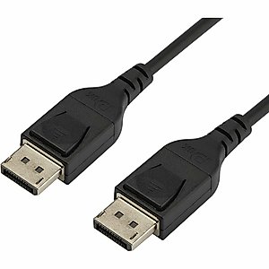 StarTech.com 2m VESA Certified DisplayPort 1.4 Cable - 8K 60Hz HBR3 HDR - 6ft Super UHD DisplayPort to DisplayPort Monitor Cord - Ultra HD 4K 120Hz DP 1.4 Slim Video Cable M/M DP Connector (DP14MM2M)