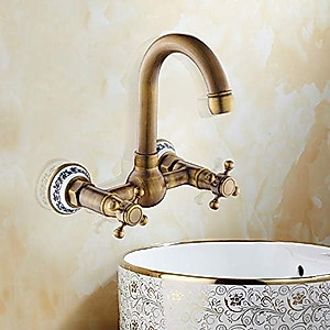 Kitchen & Bath Fixtures Taps Faucet,Antique Brass Bathtub Faucet Shower Faucet Bathroom Concea Pool Faucet Switch Hot And Cold Faucet