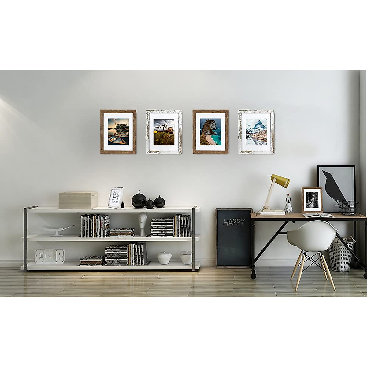 kennethan Rustic Brown 11x14 Picture Frame Wide Molding - Wall Mounting Material Included…