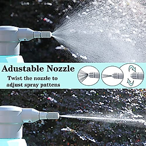 DOUBFIVSY Electric Plant Sprayer 2L/0.5 Gallon Garden Sprayer Rechargeable Automatic Plant Mister Spray Bottle with Adjustable Spout, Extended Nozzle for Garden Fertilizing Cleaning (Blue)