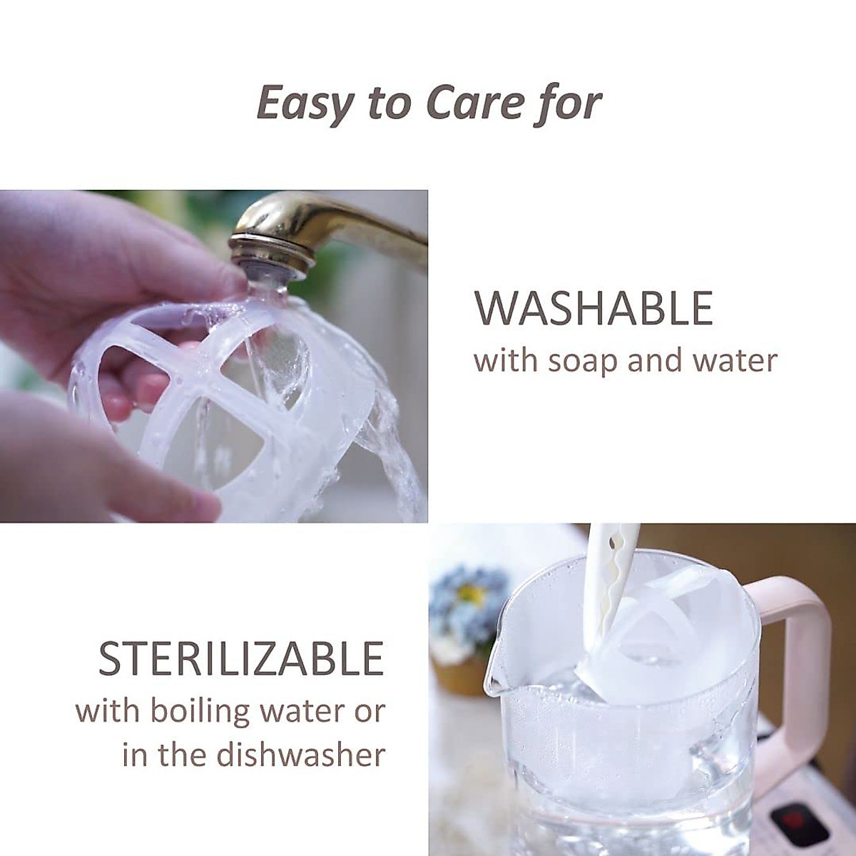 Silicone Mask Bracket Inner Support Frame for Homemade Cloth Mask Cool Mask Hack More Space for Comfortable Breathing Washable Reusable, 3pcs Clear