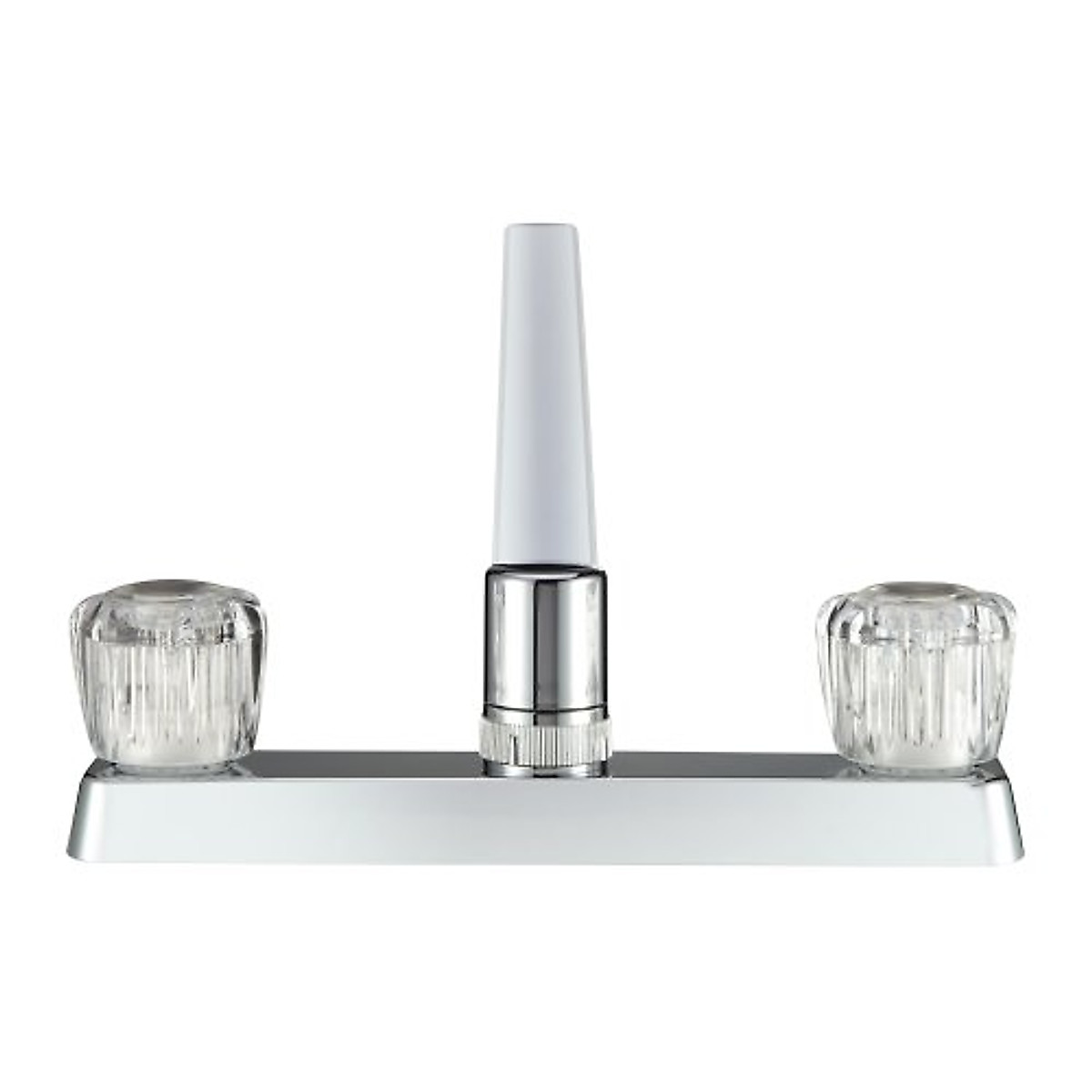 Dura Faucet DF-PK600A-CP RV Kitchen Sink Faucet with Crystal Acrylic Knobs (Chrome)