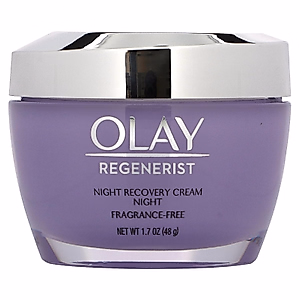 (Pack of 2) 0LAY Regenerist NIGHT RECOVERY Cream - FRAGRANCE FREE - 1.7 Fl Oz (48 g) EACH - Advanced Anti-Aging Moisturize