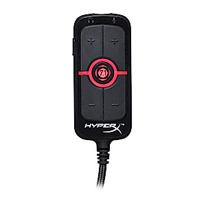 HyperX Amp USB Sound Card - Virtual 7.1 Surround Sound - Works with PC/PS4 - Plug and Play Audio Upgrade for Stereo Headsets (HX-USCCAMSS-BK)