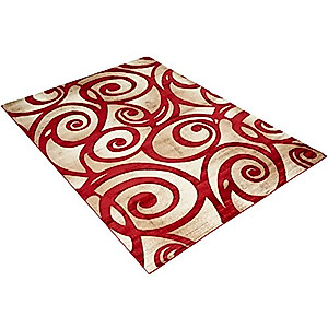 Sculpture Modern Area Rug Red (8' x 10'6")