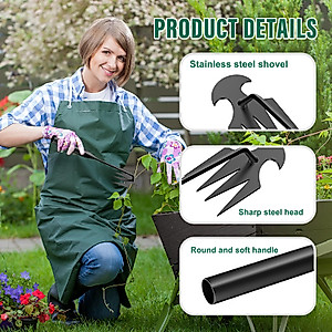 Manual Weed Remover Tool for Lawn and Garden, 2025 Upgrade Garden Weed Pulling Tool Uprooting Weeding Tool,Weed Puller Tool 4 Tooth Manganese Steel for Gardening Backyard Farm (11.8in)