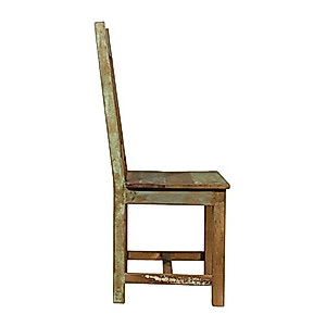 Far Pavilions Reclaimed Wood Dining Chair with Distressed Paint TG-66-218