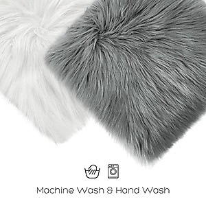 Blavvennt 2 Pcs Luxurious Faux Fur Blanket Set for Home Decor, Photography, and More - Soft and Delicate Gray and White Combo Pack for Cozy Nights, Professional Photos, and Stylish Accessories.