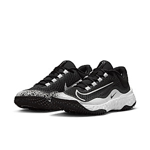 Nike Women's Alpha Huarache Elite 4 Fastpitch Turf Shoes Black | White Size 7 Medium