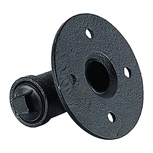 Homend Black Wall Mounted Towel Hooks,Rustic Robe and Towel Racks for Bathrooms,Heavy Duty DIY Style,Chic Industrial Iron Pipe with Electroplated Black Finish,Mounting Hardware Included