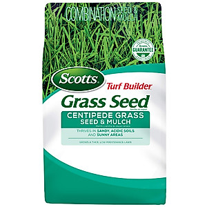 Scotts Turf Builder Centipede Grass Seed & Mulch, Grows a Thick, Low-Maintenance Lawn, 5 lbs.