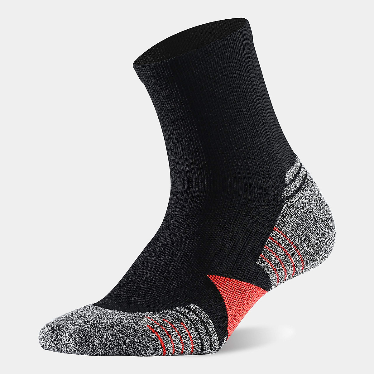 WANDER Men's Athletic Ankle Socks 6 Pairs Sports Running Socks Cushion Quarter Cycling Socks 6-9/10-12/12-14