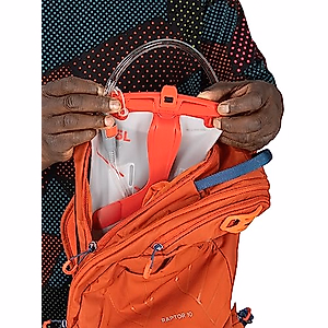 Osprey Raptor 10L Men's Biking Backpack with Hydraulics Reservoir, Firestarter Orange, One Size