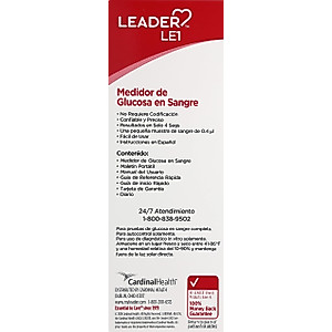 LEADER Blood Glucose Meter for Diabetes, Advanced Biosensor Technology, No-Coding, Fast Accurate Results, for Adults and Kids 12+, Compatible with LEADER Test Strips only, 1 Unit