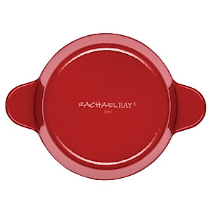 Rachael Ray Cast Iron Fondue Pot Set, 1.5 Quart, Red