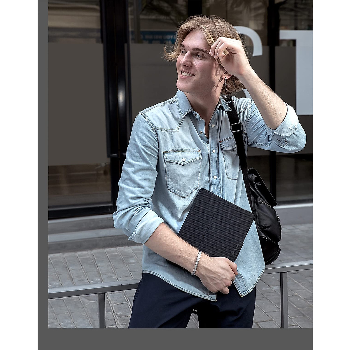 Poetic Explorer Case Designed for iPad Pro 11 Inch 4th Gen 2022/3rd Gen 2021/2nd Gen 2020/1st Gen 2018, Three Layers Tough Stand Cover Case with Built-in Screen Protector and Pencil Holder, Black