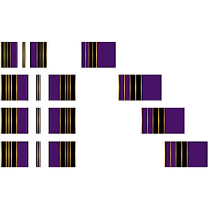 White Water Archery Laminated Purple Traditional 6 Crest Arrow Wraps 15 pk Choose Length Width (9.75)