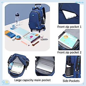 Mfikaryi Solid Color Elemetary Rolling Backpack,Camo Prints Kids Wheeled School BookBag,Backpack with wheels for boys