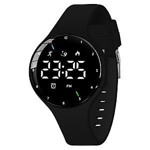 L LAVAREDO Mens Watches, Digital Sports Watch with Timer, Dual Vibrating Alarms, Men Women Wrist Watch with LED Display, Fitness Tracker Pedometer Watch for Walking Running, Gift Ideal