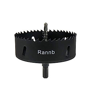 Rannb Hole Saw 4-inch Dia Hole Cutting Drill Bit for Drilling Holes in Wood, Plastic, Drywall, Thin Metal