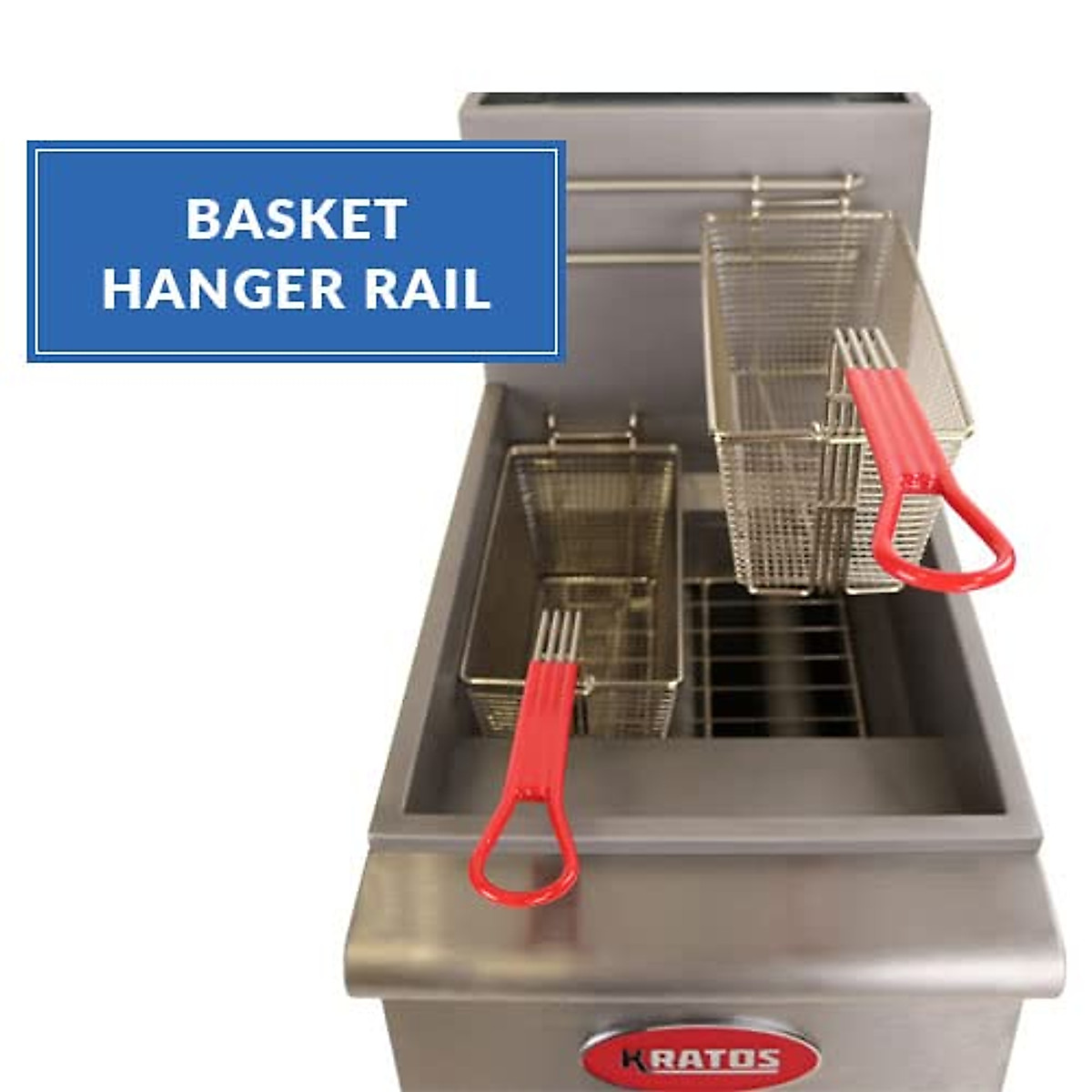 Kratos 29Y-010 Commercial Restaurant Gas Floor Fryer - Three Burners - 40 lb. Capacity - Natural Gas