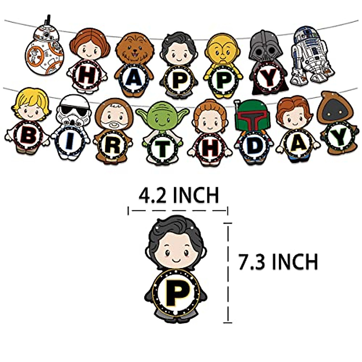 Star wars Birthday Party Supplies, Star wars Party Decorations Included Birthday banner, Cake Topper, Cupcake Topper, Balloon