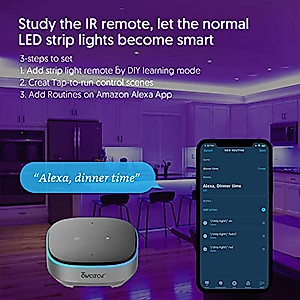 WiFi Smart IR Remote Controller with Alexa Built-in, Voice Control Smart Home/Avatar Controls/Infrared Device, Avacube IR Blaster for TV, STB, DVD, AC, Fan(AI Voice Hub)