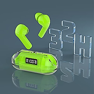 Sport Bluetooth 5.3 Headphones, Wireless Earbuds with Dual LED Battery Display 30Hrs Playtime, IPX7 Waterproof Wireless Headphones with Earhooks, Built-in Mic Earphones for Gym