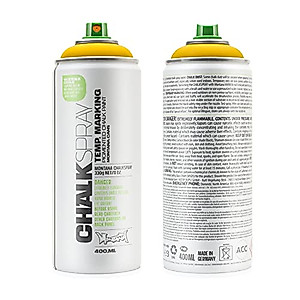 Montana Cans Chalk Spray Color Paint, 400ml, Yellow, 13.5 Fl Oz (Pack of 1)