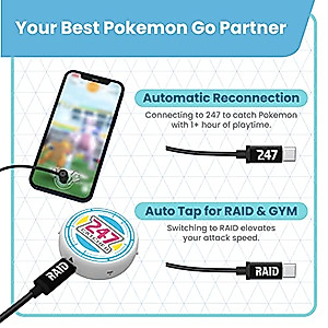 Mcbazel PhotoFast 247 Auto Catcher for Poke mon Go with Auto-tap, Auto Reconnect, Over 1-Hour Connection Function Compatible with iOS & Android