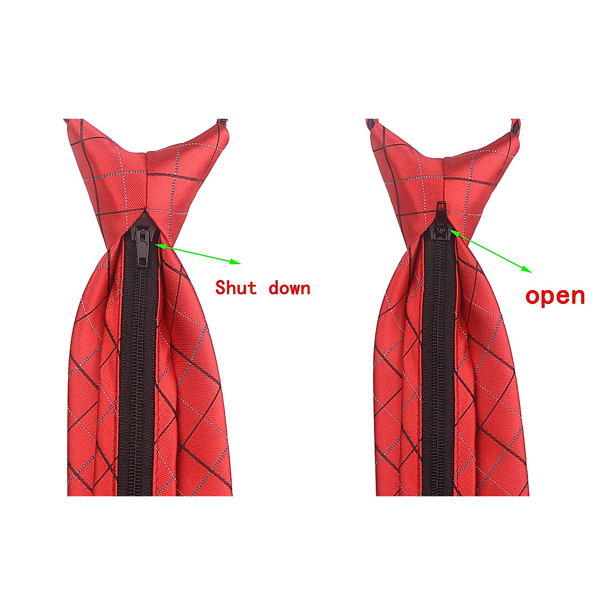 Mens Big Boys Dark Purple Silk Clip on Zip Ties Elegant Formal Wedding Neckties