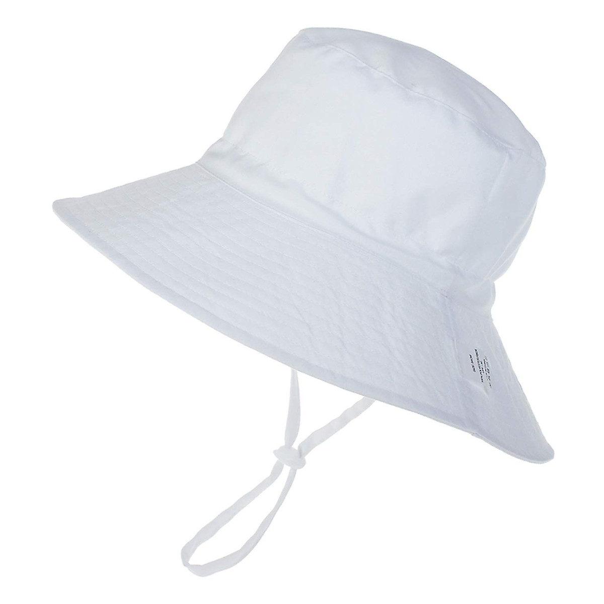 Zando Baby Sun Hat Summer UPF 50+ Sun Protection Baby Boy Beach Hats Kid Wide Brim Bucket for Baby Girl White 4-8 Years