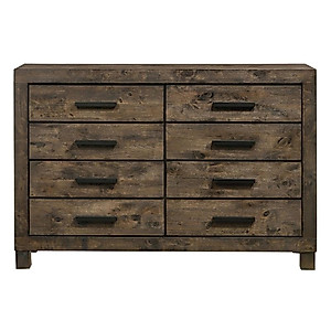 Coaster Woodmont Eastern King Bed 5-Piece Set, Rustic Golden Brown