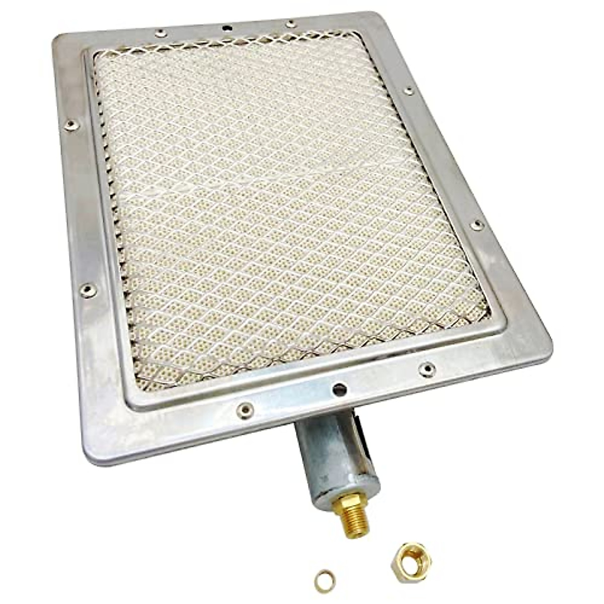 MOFLAME Ceramic Infrared DIY Heating Gas Burner with Gas Intake Nozzle Parts for Outdoor Indoor Heater, BBQ Stove.Oxyhydrogen Burner