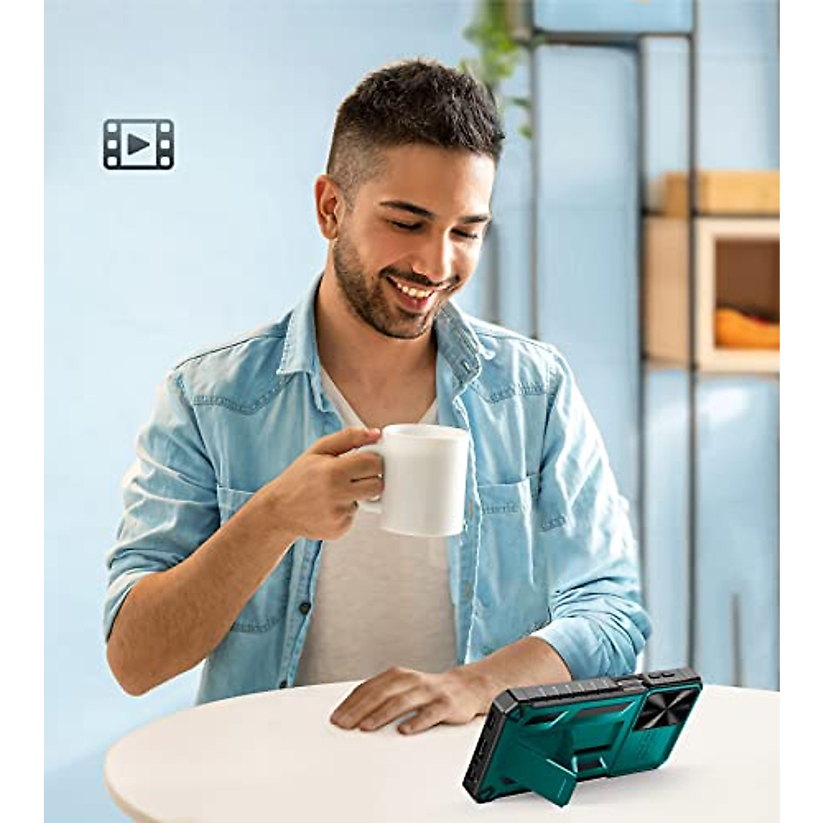 FNTCASE for Galaxy A23 5G|4G Case: Samsung A23 Case Military Drop Protective Heavy Duty Protection Cell Phone Cover with Kickstand | Shockproof Rugged TPU Matte Textured Tough Hybrid Bumper - 6.6inch