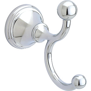 Franklin Brass, Polished Chrome 125861 Crestfield, Bath Hardware Accessory, Double Robe Hook