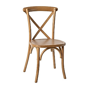 Flash Furniture Advantage Light Brown X-Back Chair